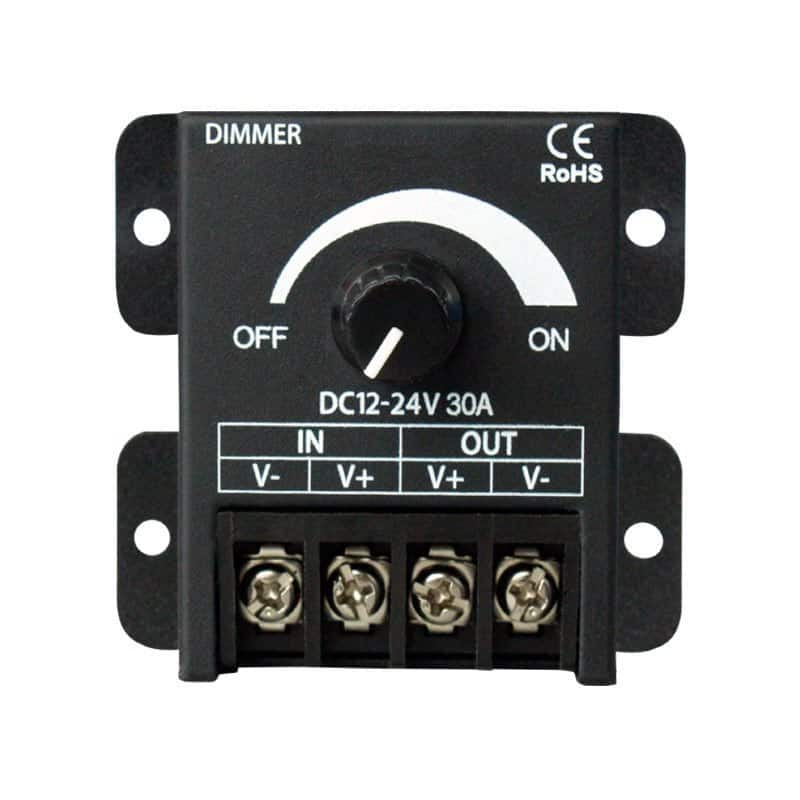 100321 LED Dimmer Μονού Χρώματος 12-24VDC – 360W/720W για Ταινίες LED ...